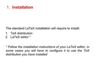 How to Start Using LaTeX and BibTeX | PDF
