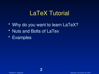 Quick LaTex tutorial for beginners powerpoint | PPT