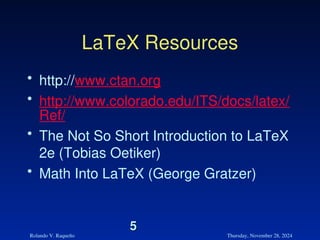 Quick LaTex tutorial for beginners powerpoint | PPT