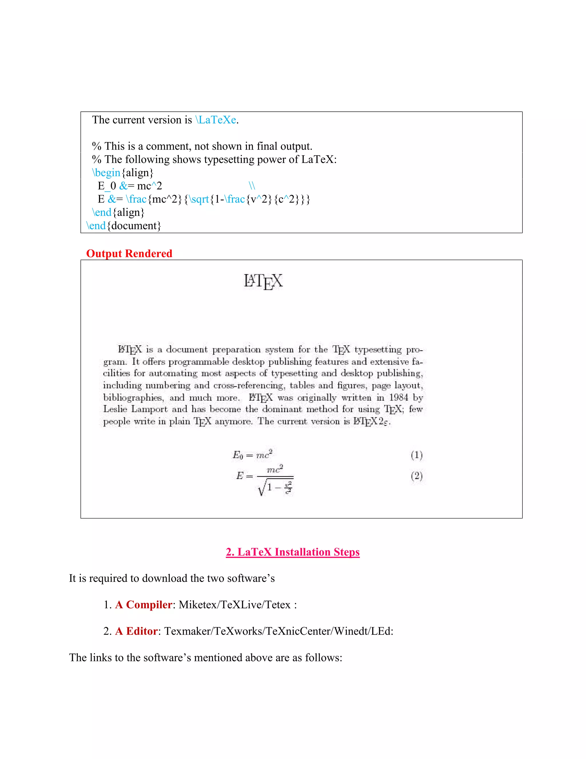 Latex Tutorial by Dr. M. C. Hanumantharaju | PDF