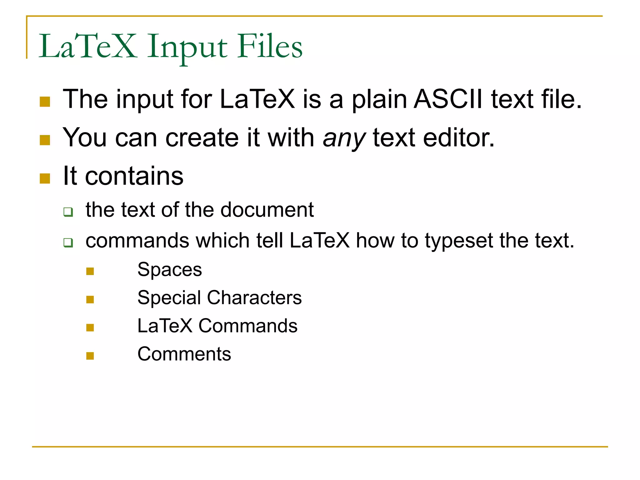 LaTeX_tutorial_Syed_Jan09.ppt | Desktop Publishing | Computer Software ...