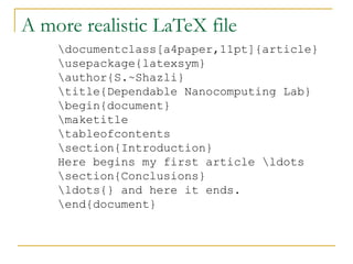 LaTeX_tutorial_Syed_Jan09.ppt
