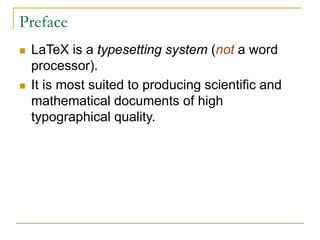 LaTeX_tutorial_Syed_Jan09.ppt | Desktop Publishing | Computer Software ...