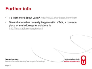 Academic writing in LaTeX | PPT