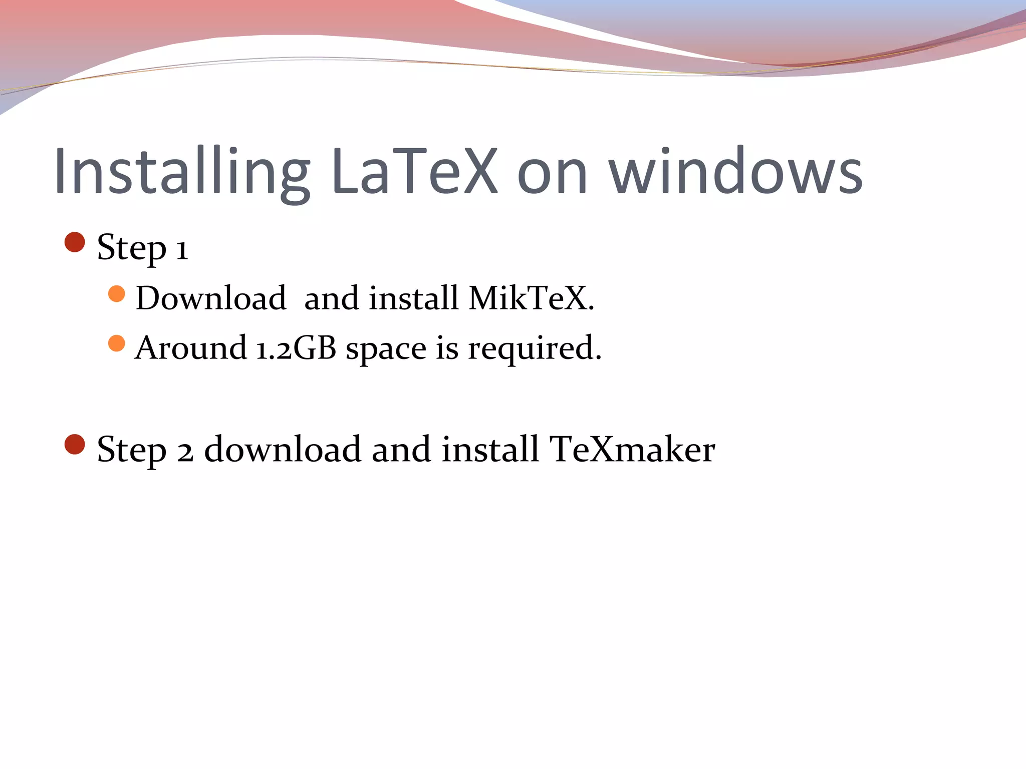 Latex workshop installing Latex editor in windows | PPT