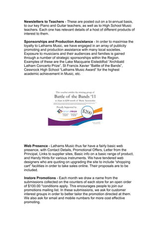 Lathams Music Portfolio | PDF