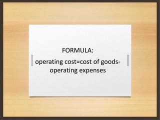Business operating cost | PPTX | Business | Business and Finance