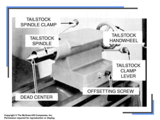 Lathe machine parts construction and opperations | PPT
