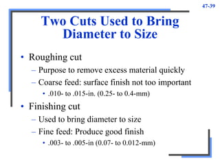 Lathe machine parts construction and opperations | PPT