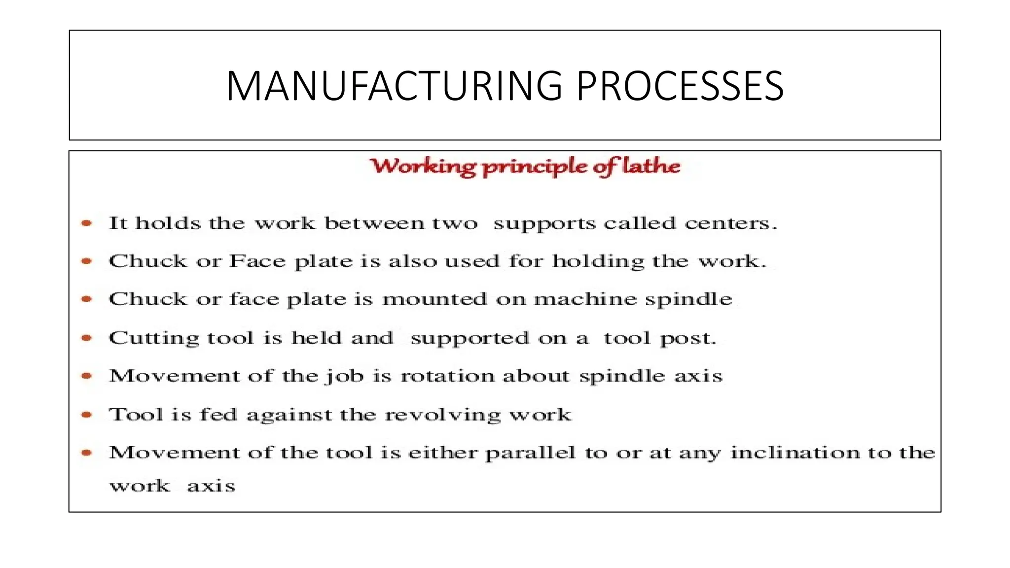 Basic Mechanical Engineering (Metal cutting Processes) | PPT