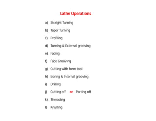 Lathe operations | PPT