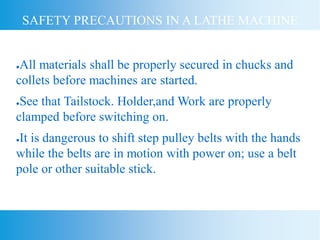 LATHE AND ITS PARTS | PDF