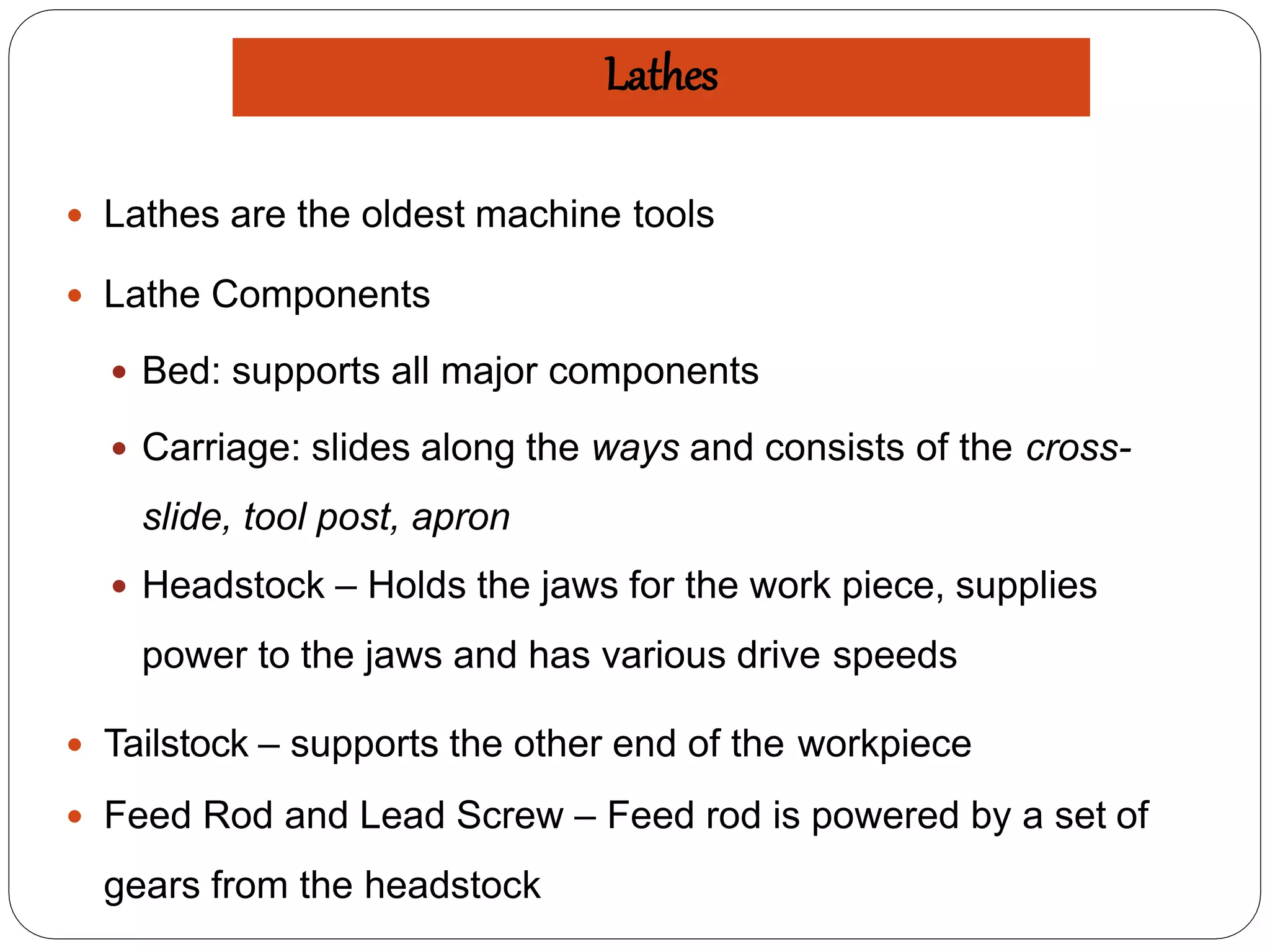 Lathe Machine Pdf