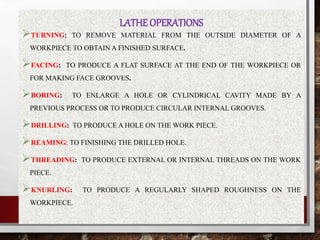 Lathe machine ppt | PPTX