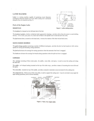 Lathe machine processes | PDF