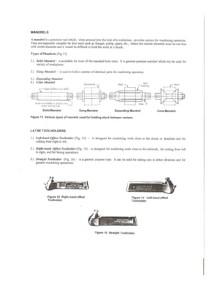 Lathe machine processes | PDF