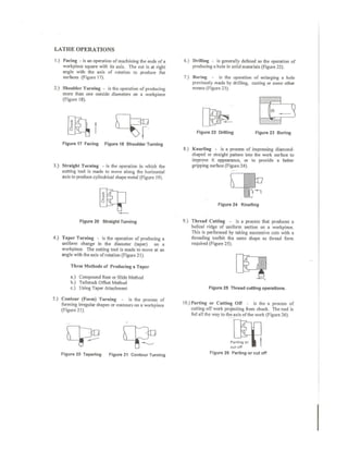 Lathe machine processes | PDF