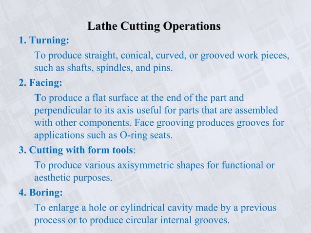 Lathe operations | PPT