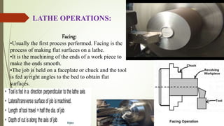 LATHE OPERATIONS PPT POLAYYA CHINTADA | PPTX | Woodworking | Arts and ...