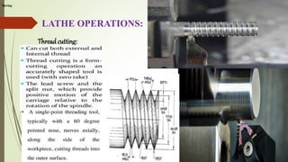 LATHE OPERATIONS PPT POLAYYA CHINTADA | PPTX | Woodworking | Arts and ...