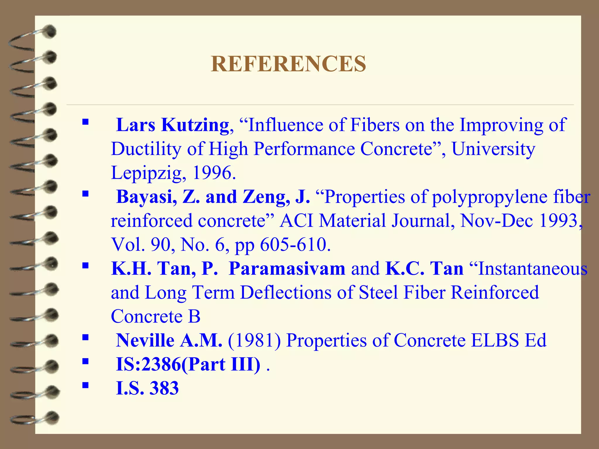 Lathe waste steel fibrous concrete | PPT
