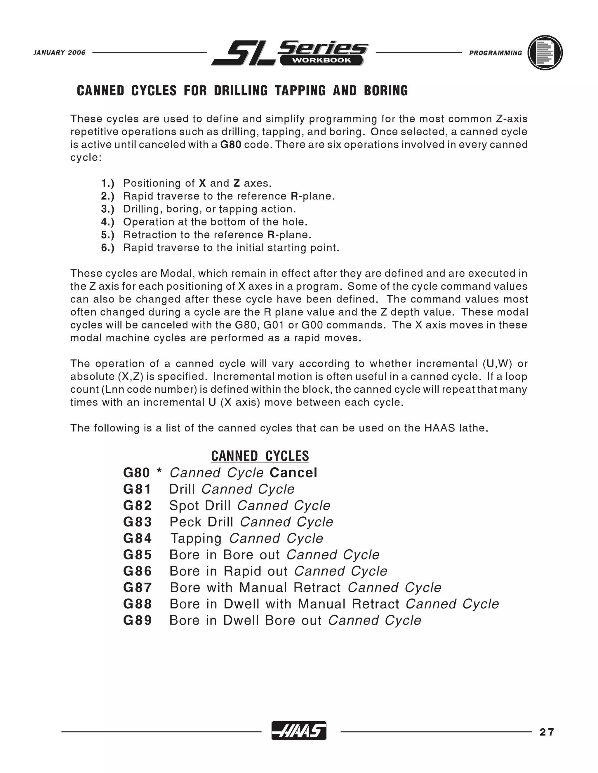 HAAS Lathe Workbook | PDF
