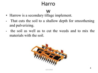 Type of plough | PPTX | Agriculture | Industries