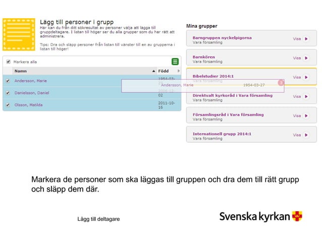 Lathund lägg till deltagare valda personer | PPTX