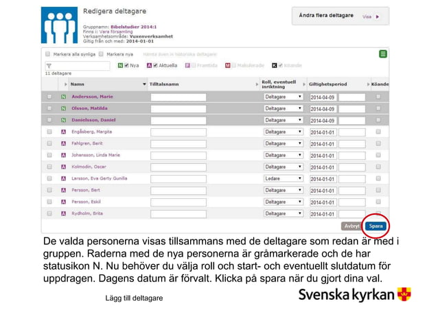 Lathund lägg till deltagare valda personer | PPTX