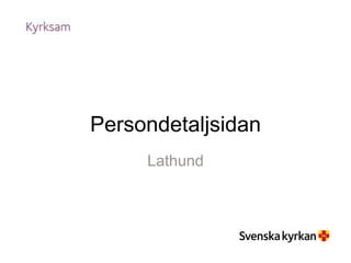 Lathund persondetaljsida | PPT