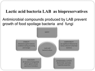 Latic acid bacteria as natural preservatives | PPTX