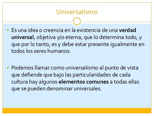 Universalismo Significado
