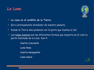 La tierra, nuestro planeta, 3º primaria | PPT