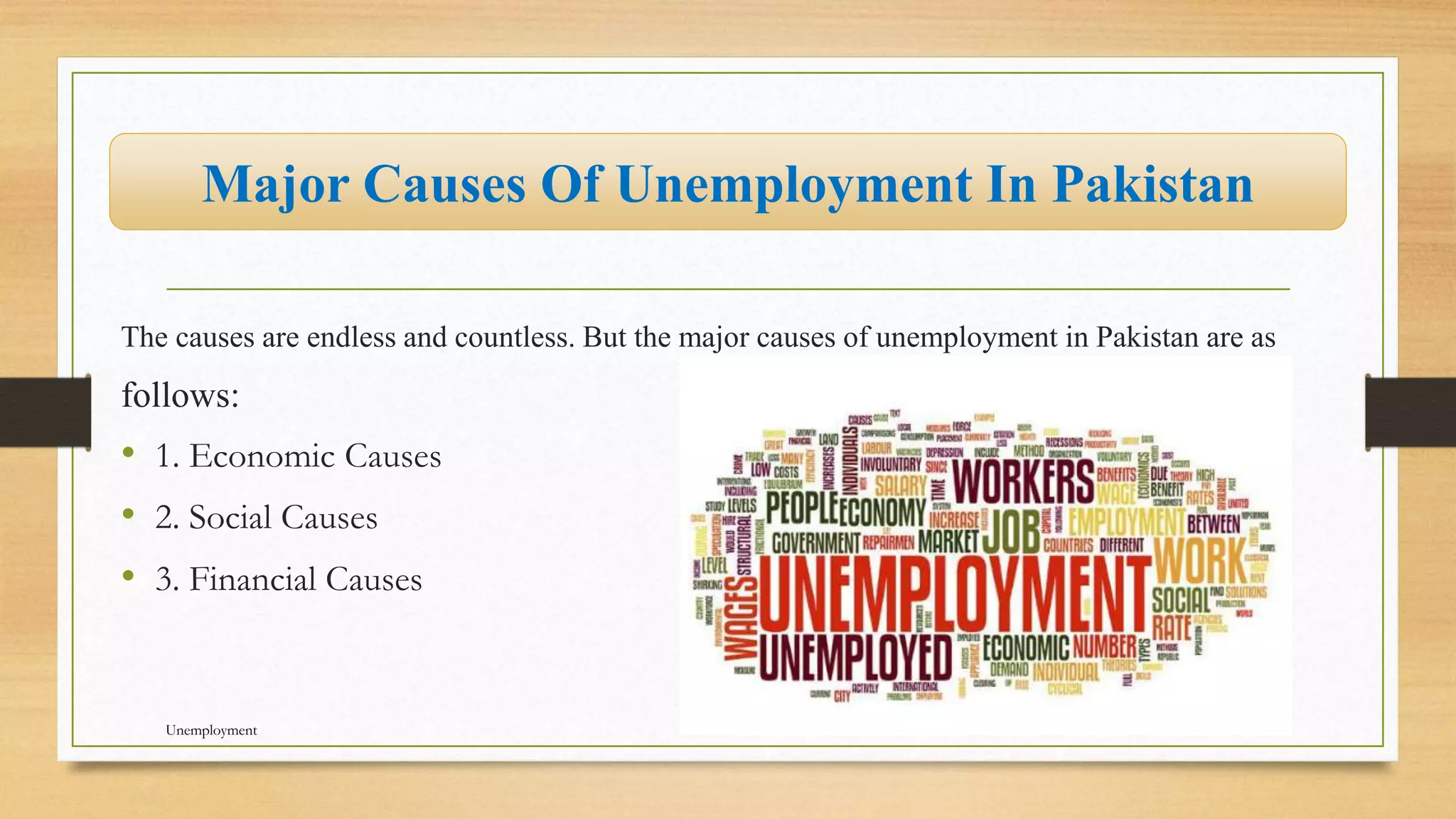 Unemployment in Pakistan | PPTX