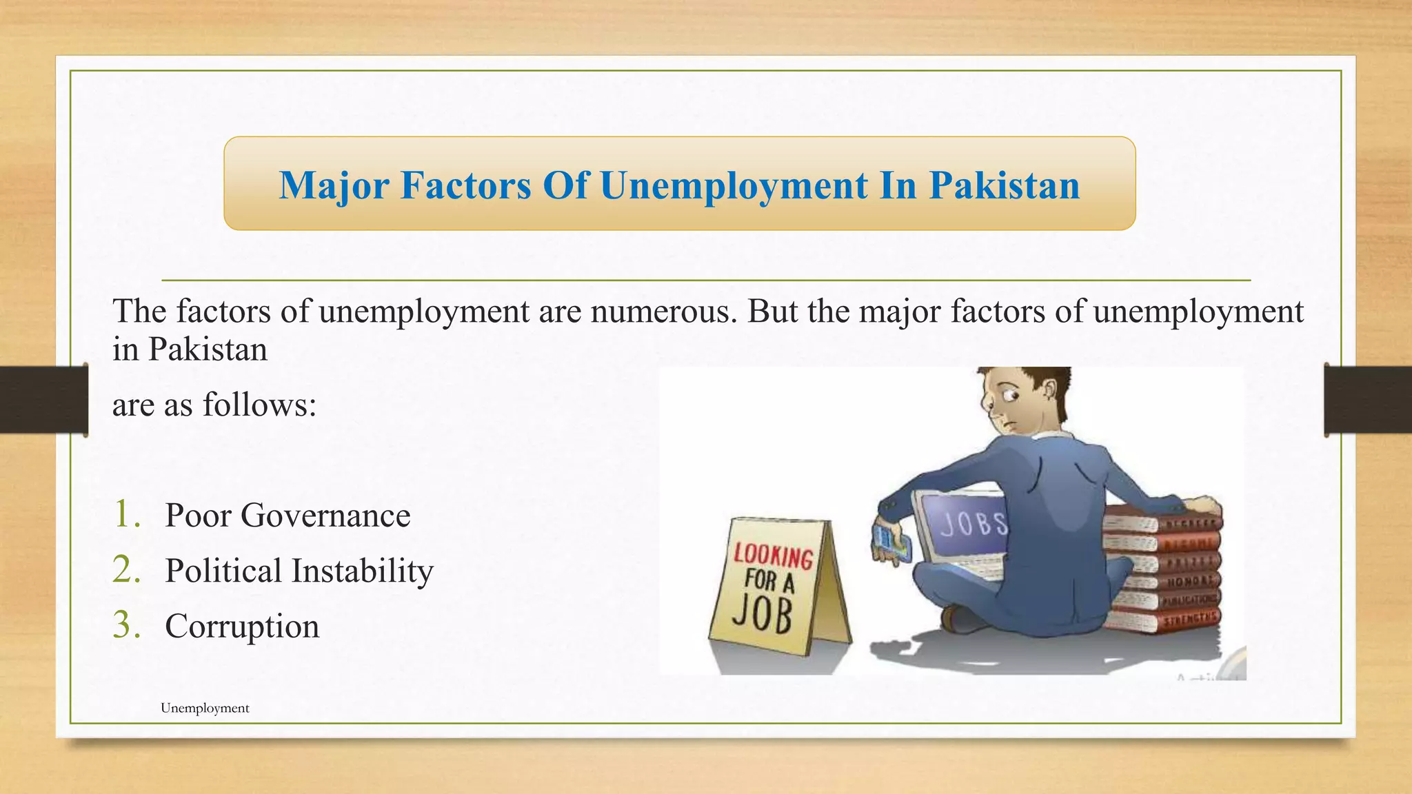 Unemployment in Pakistan | PPTX