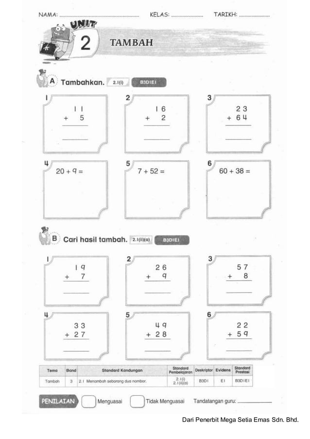 Latih tubi-soalan-latihan-matematik-tahun-2-cuti-bulan-mac-2 | DOCX