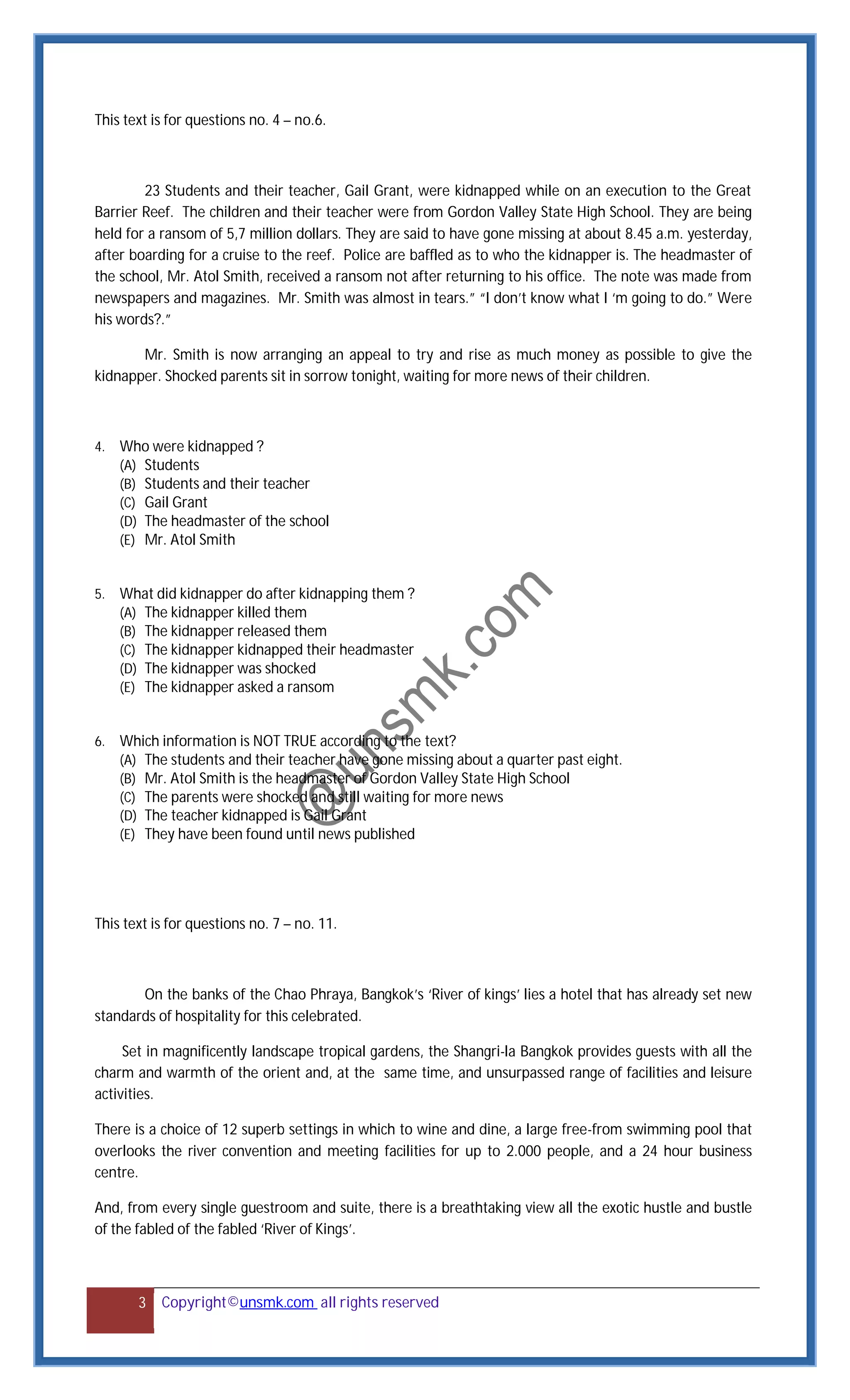 Latihan b-ingg-un-smk | PDF