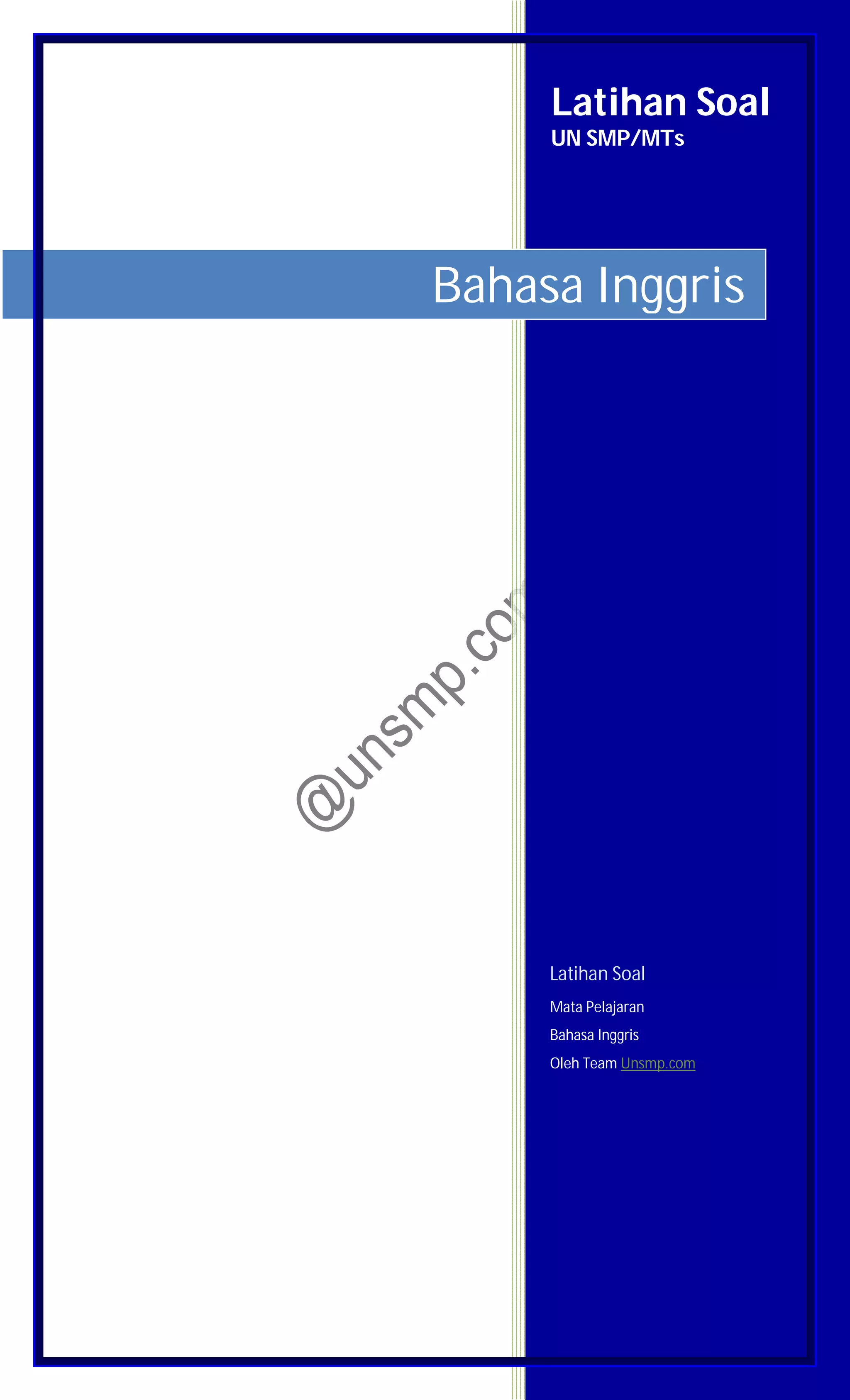 Latihan b-ingg-un-smp | PDF