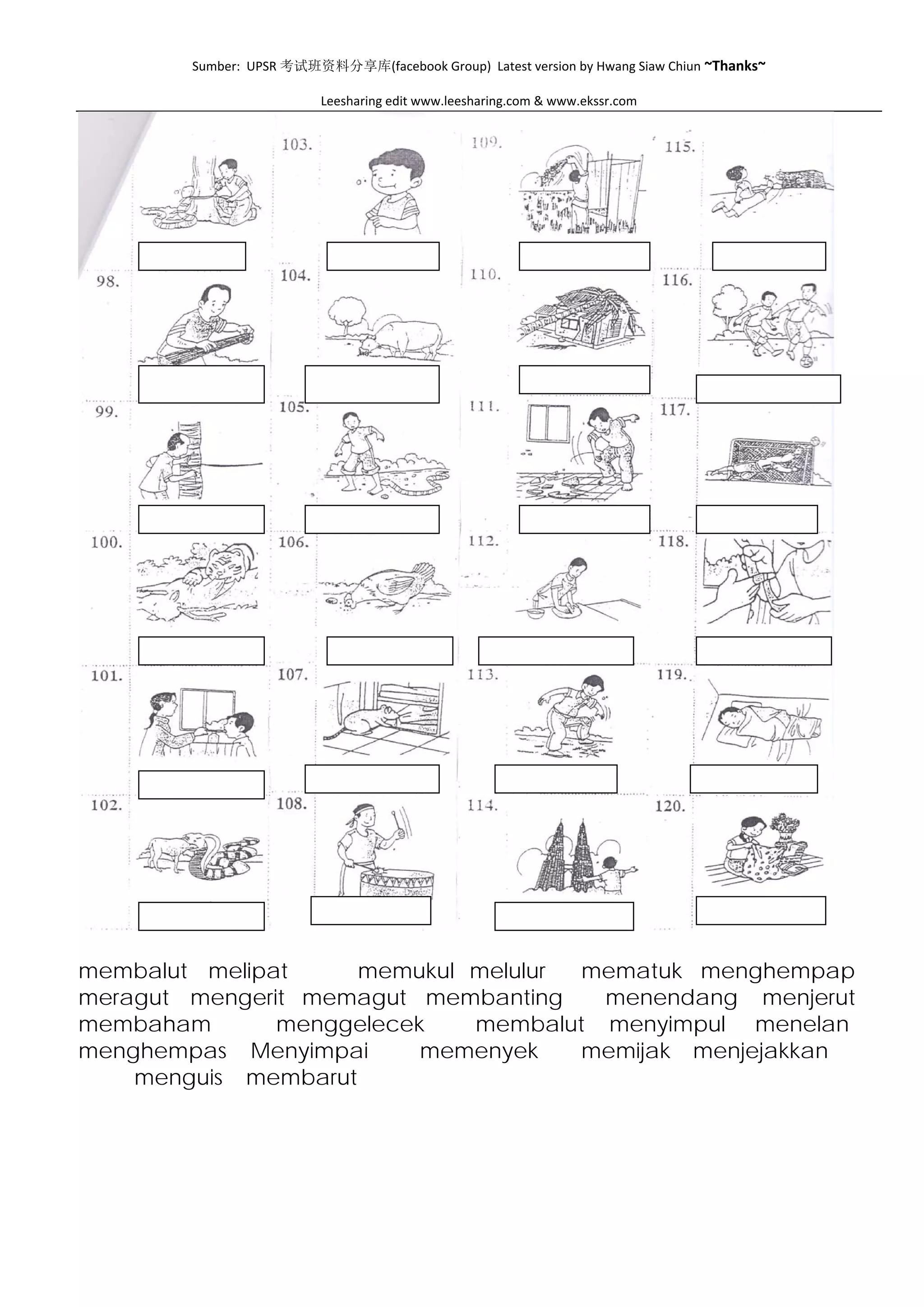 Latihan kata-kerja-bergambar | PDF