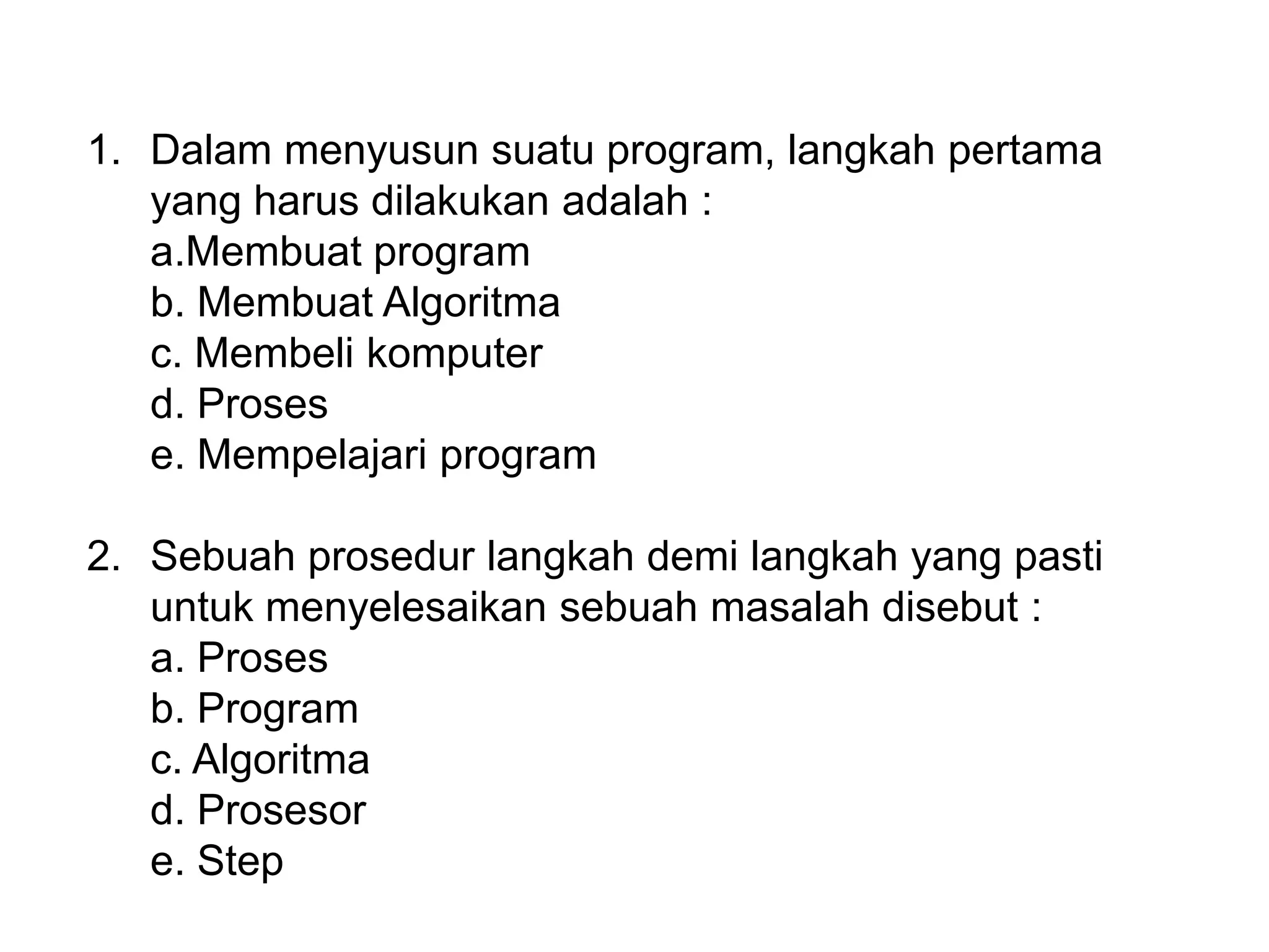 Latihan latihan logika algoritma | PPTX