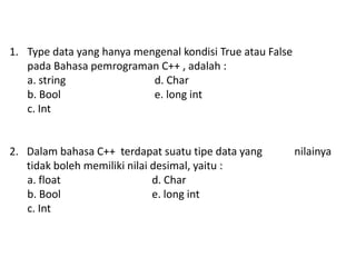 Latihan latihan logika algoritma | PPTX
