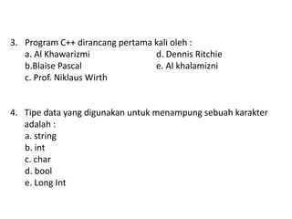 Latihan latihan logika algoritma | PPTX