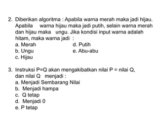 Latihan latihan logika algoritma | PPTX