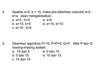 Latihan latihan logika algoritma | PPTX