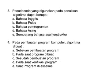 Latihan latihan logika algoritma | PPTX