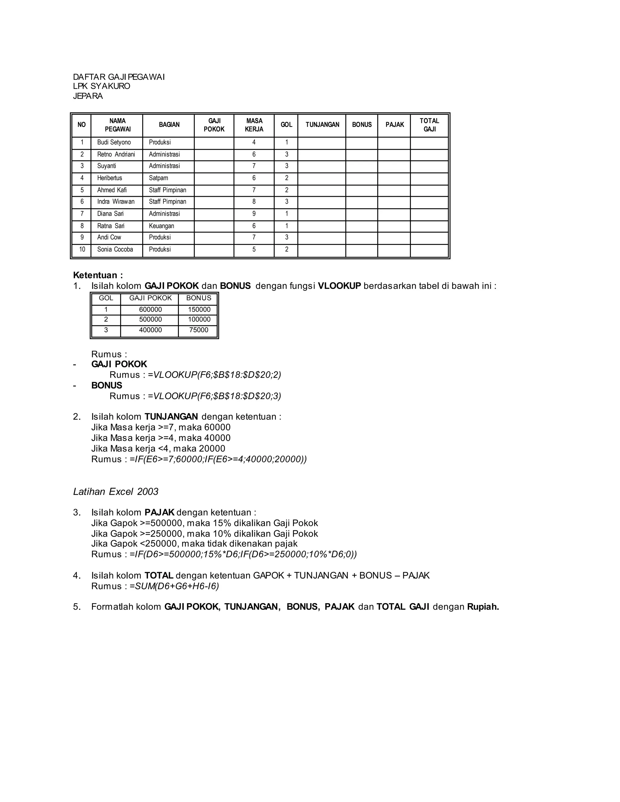 Latihan latihan query | PDF