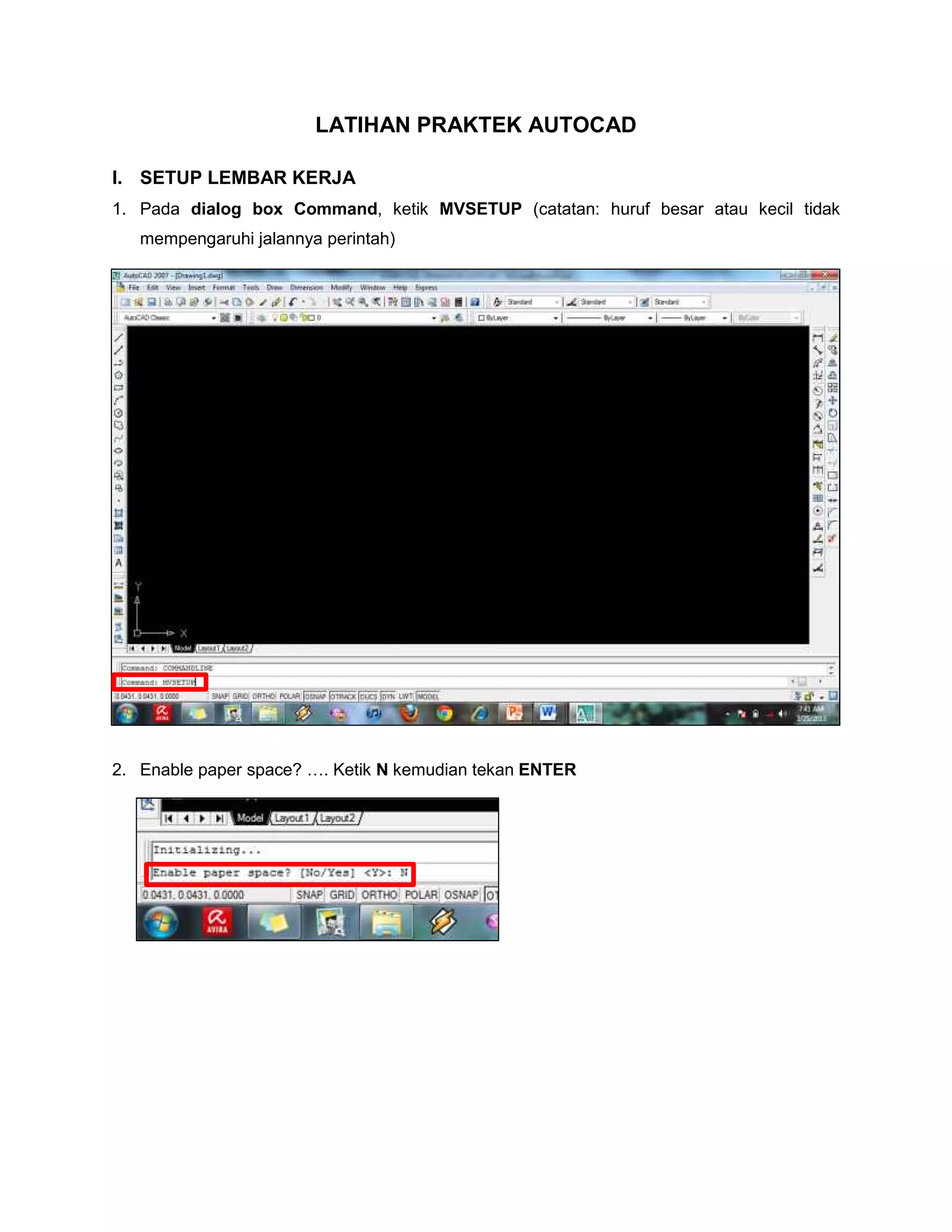 Latihan membuat-tapak-autocad | PDF