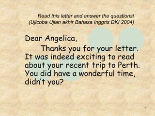 English Reading Skill Exercises for Junior High School Student | PPT