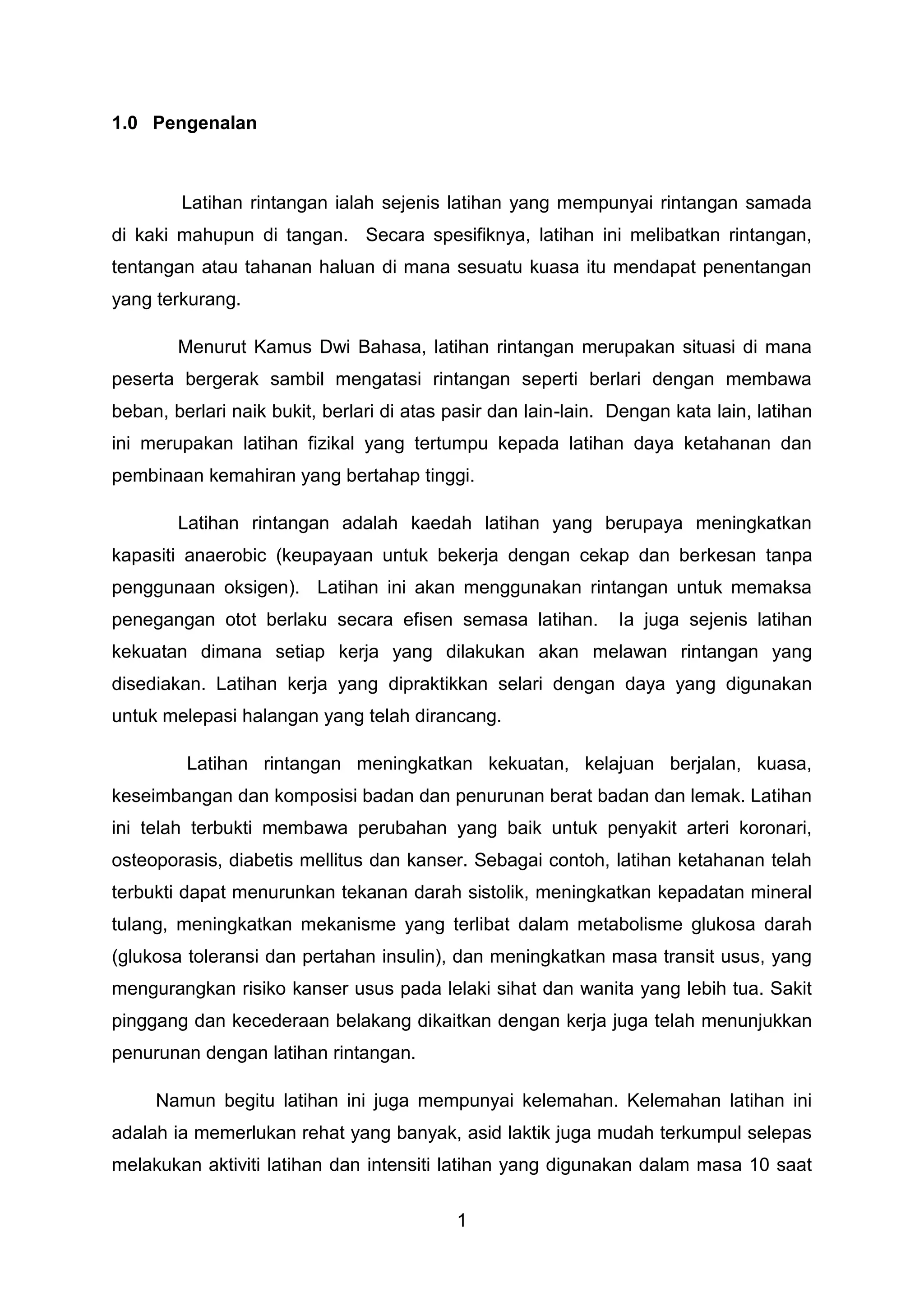 Latihan rintangan | DOCX