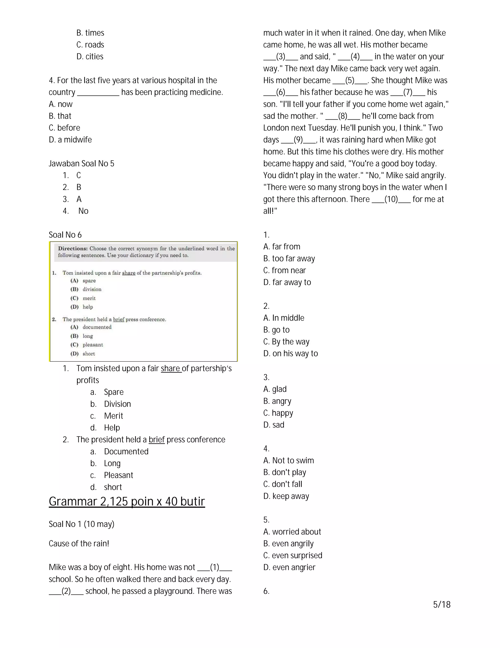 Latihan soal-acept-ugm-5 | PDF